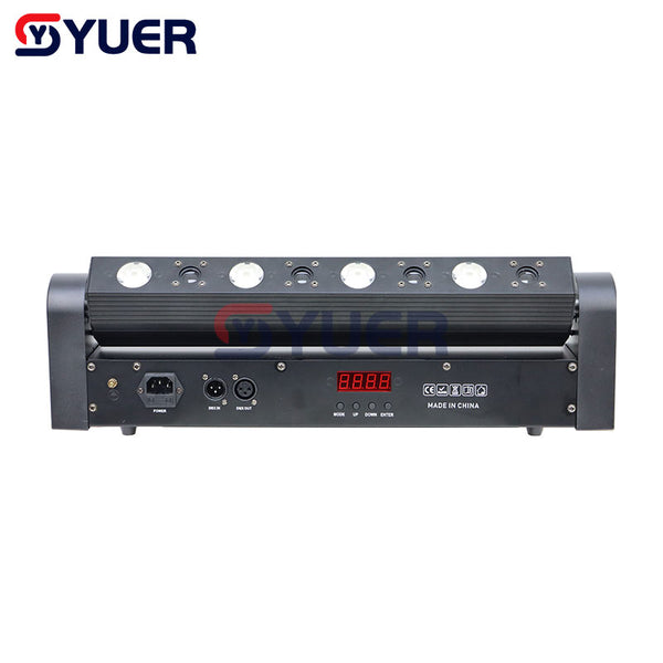 YUER™️ LED 4x5w Amber RED Laser Beam Strobe Flow Line Effect DMX 8/17C ...
