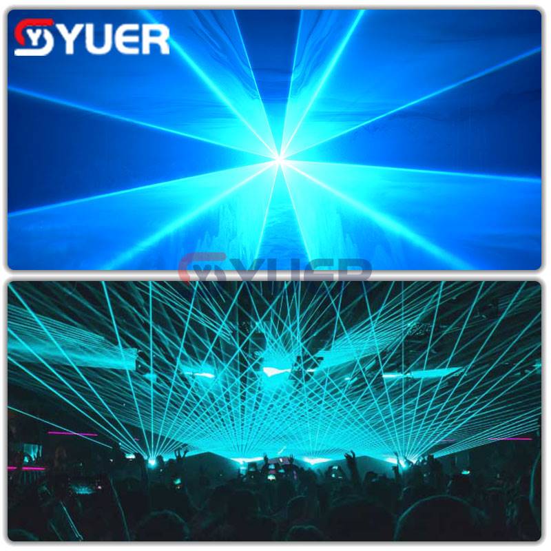 YUER™️ 4W RGB Laser Light Animation Beam Scanner Stage Laser Projector ...