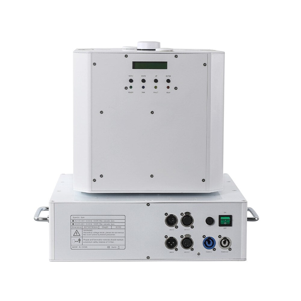 YUER™️ NEW Rotate Cold Spark Machine 1300w Dual Spin sprinkler Stage E ...